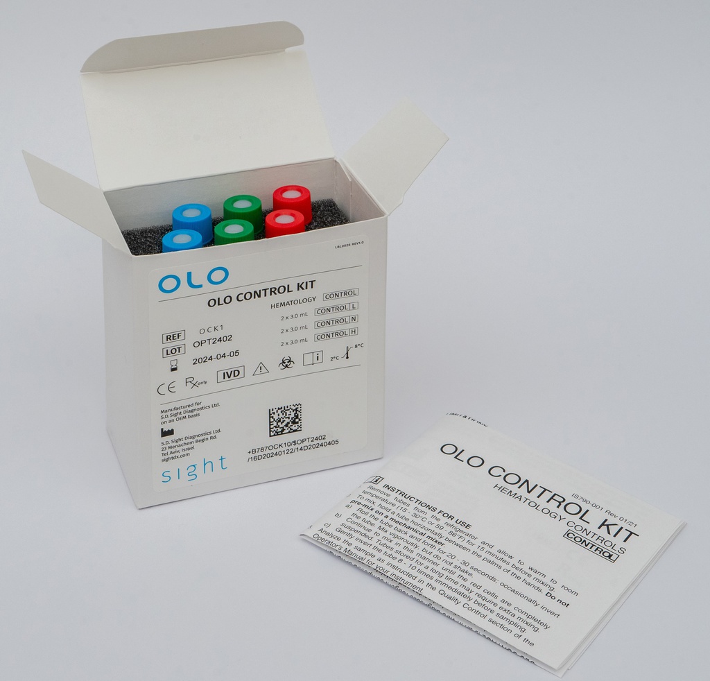 OCK1 OLO Control kit 3 levels (2 low + 2 Normal + 2 High) | Helvetica Health Care